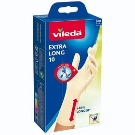 Köp Vileda Extra Long Cuff 10 Engångshandske (M/L) 10 st på apotea.se