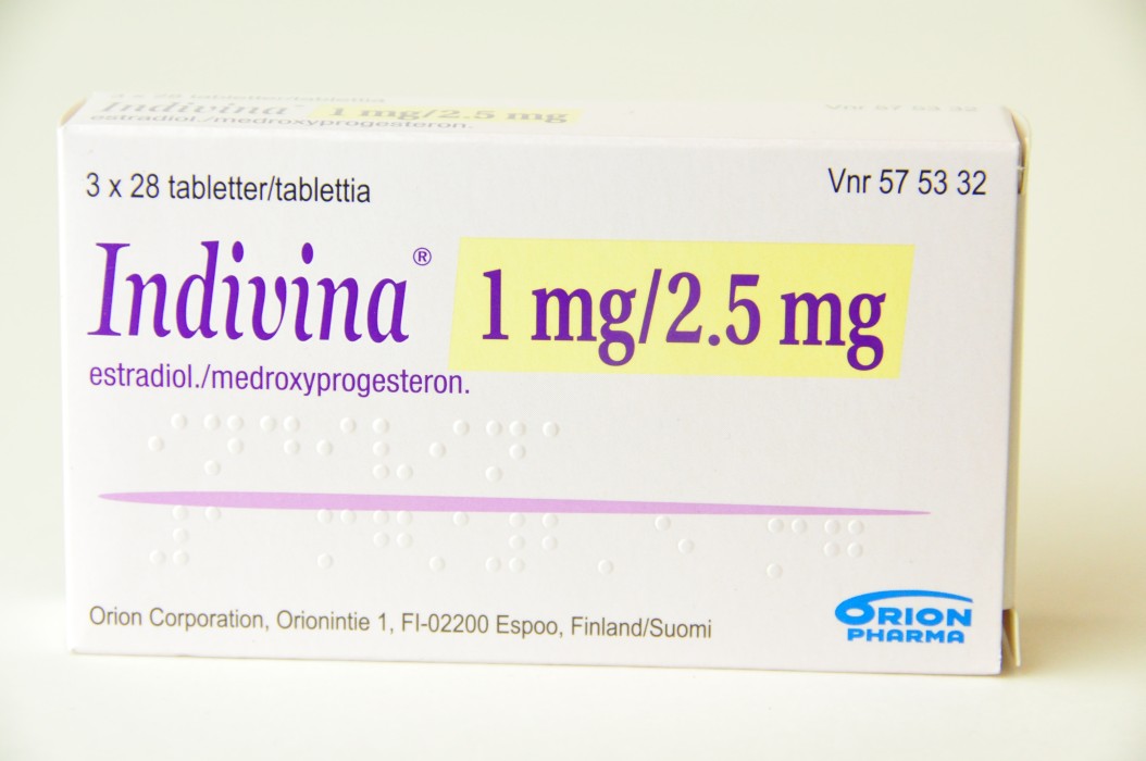 Köp Indivina, tablett 1 mg/2,5 mg Orion Pharma AB - 3 x 28 styck på ...