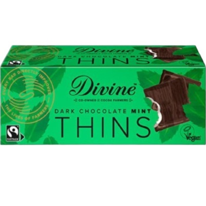 Köp Divine Dark Chocolate Mint Thins 200 g på apotea.se