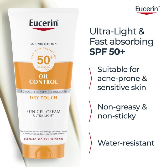 Köp Eucerin Solskydd Dry Touch SPF 50+ 200 ml på apotea.se