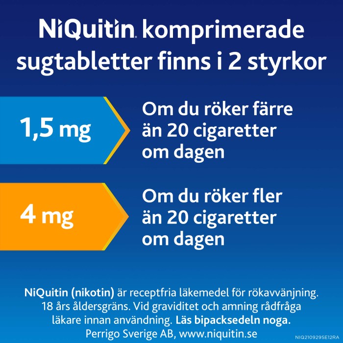 Köp NiQuitin, komprimerad sugtablett 1,5 mg 20 st på apotea.se
