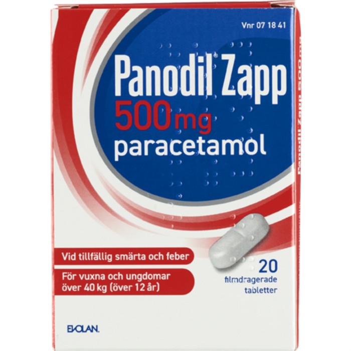 Köp Panodil Zapp, filmdragerad tablett 500 mg 20 st på apotea.se